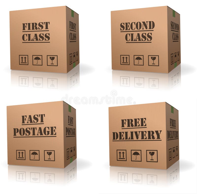 Free Order Shipping Cardboard Box Delivery Stock Illustration ...