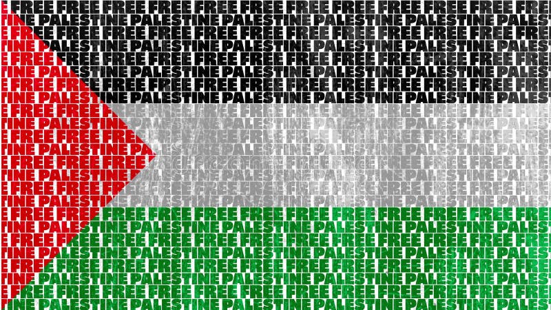 A Free Palestine Text and Flag Motion Graphic Design with Scrolling ...