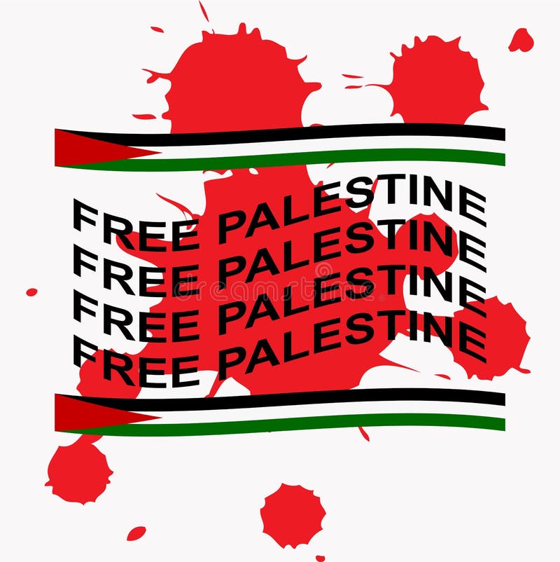 Freedom for Palestine Vector Illustration Stock Vector - Illustration ...