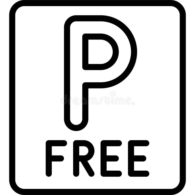 Free Parking Sign Icon, Parking Lot Related Vector Stock Vector ...