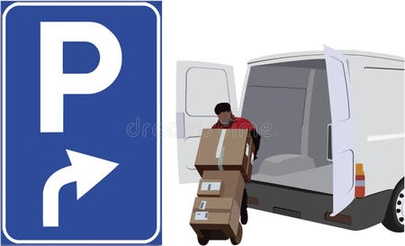Free Parking Sign for Loading and Unloading- Stock Vector ...