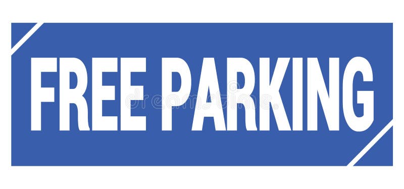 FREE PARKING Text Written on Blue Stamp Sign Stock Illustration ...