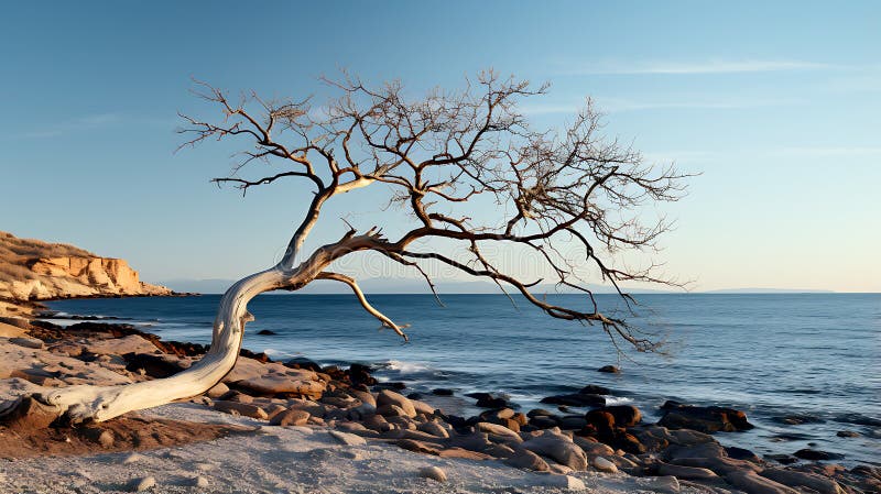 Free Photo 3d Render of a Dead Tree in See with Moon in Sky Stock ...