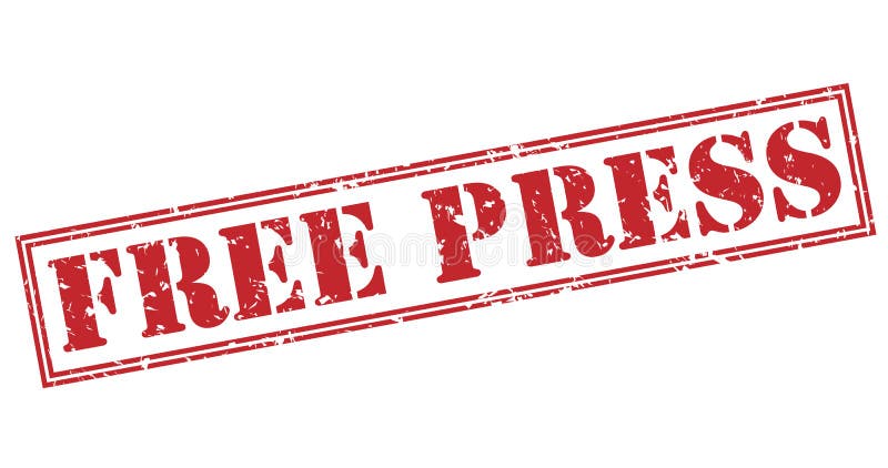 Free press red stamp stock illustration. Illustration of isolated ...