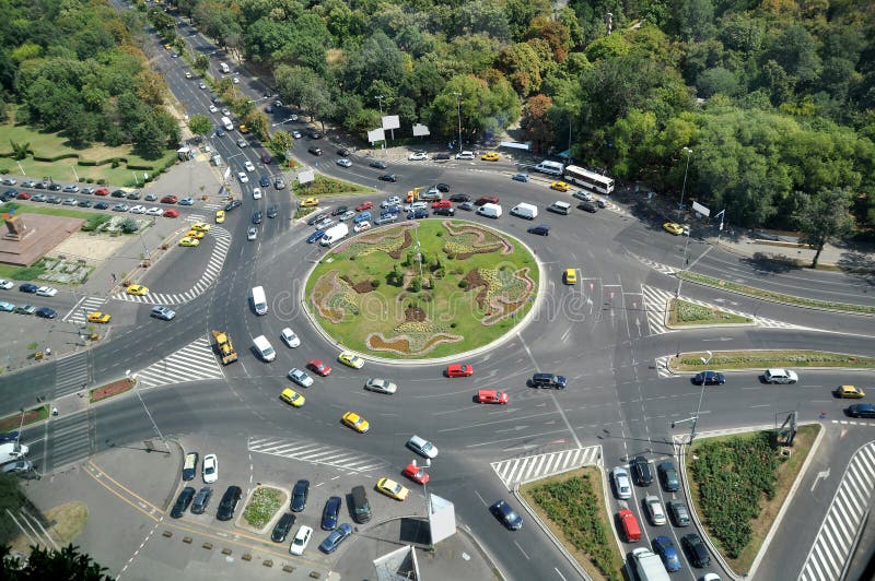 Free Press Square Bucharest Stock Image - Image of traffic, roads: 33809699