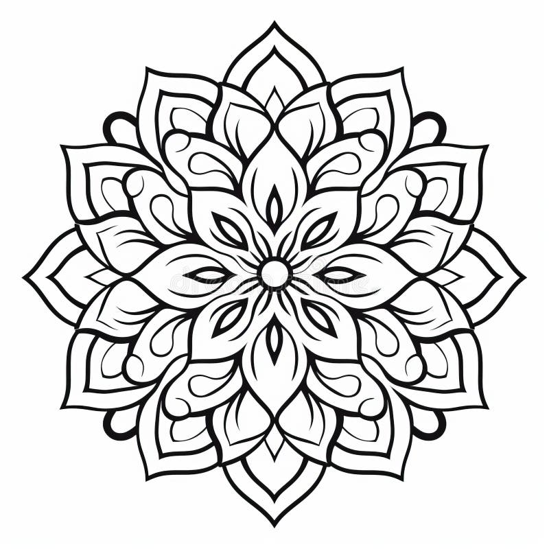 Elegant Mandala Coloring Pages: Free Vector Images for Relaxation Stock ...
