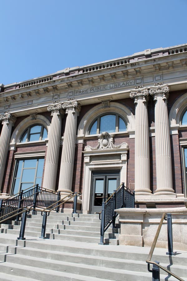 Free Public Library Building Stock Image - Image of stairs, library ...