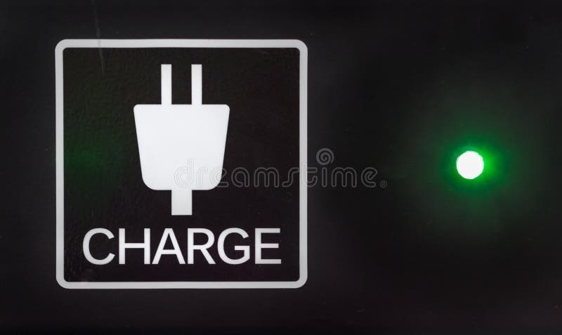 Free Public Mobile Charge Sign with a Green Light Stock Image - Image ...