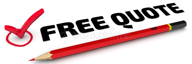 Free quote. the check mark stock illustration. Illustration of white ...