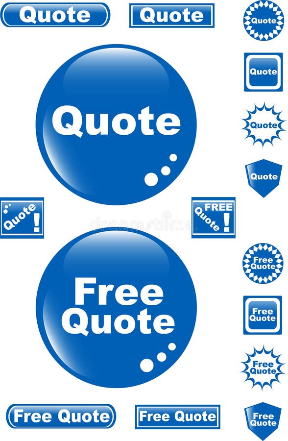 Free Online Quote Button Icon Stock Illustration - Illustration of ...