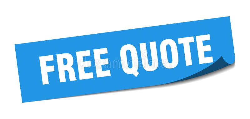 Free Quote Sticker. Free Quote Square Isolated Sign Stock Vector ...