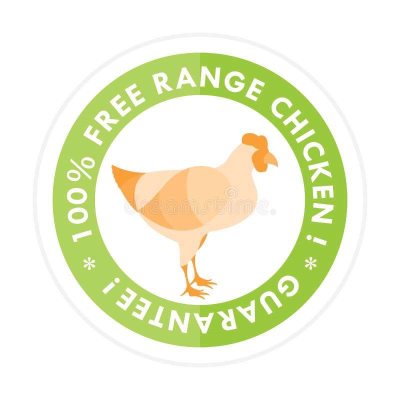 Free Range Chicken Label. Vector Illustration Decorative Design Stock ...