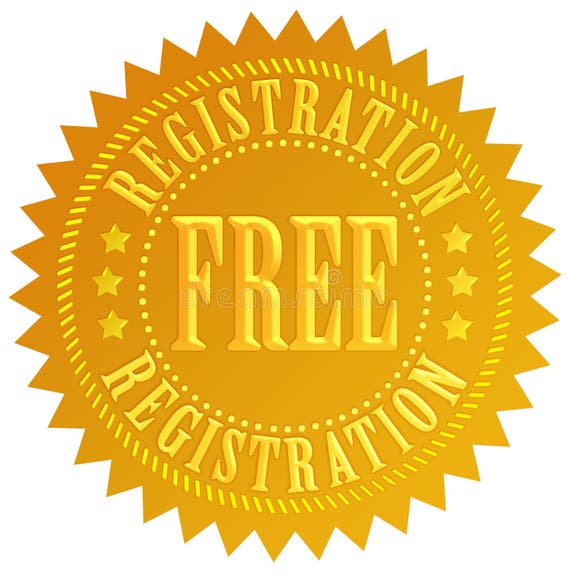 Free registration stock illustration. Illustration of label - 18772089