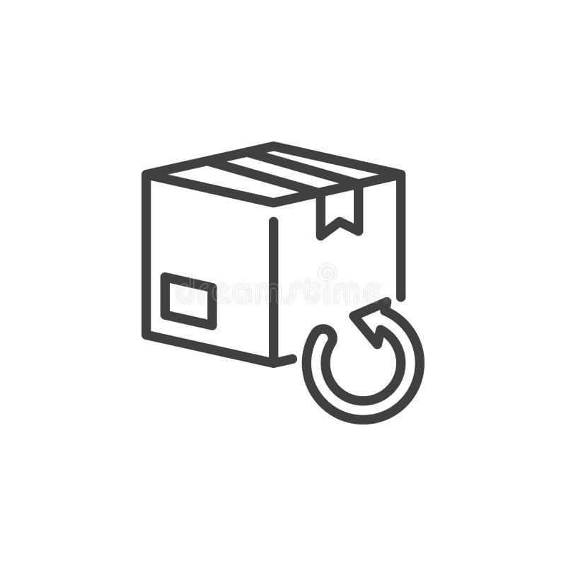 Free Returns Orders Line Icon Stock Illustration - Illustration of ...