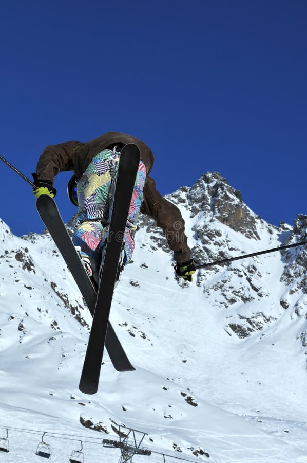 Free Ride Skier stock photo. Image of balance, skier - 23327806