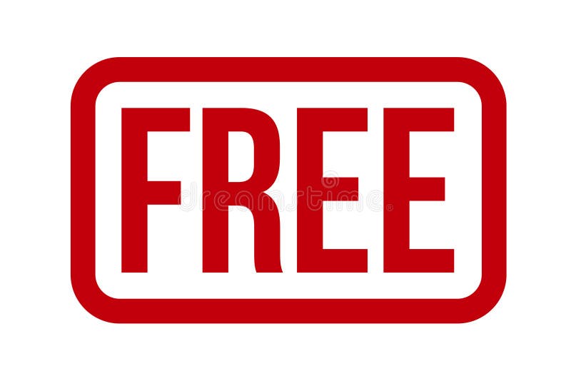 Free Rubber Stamp. Red Free Rubber Grunge Stamp Seal Vector ...