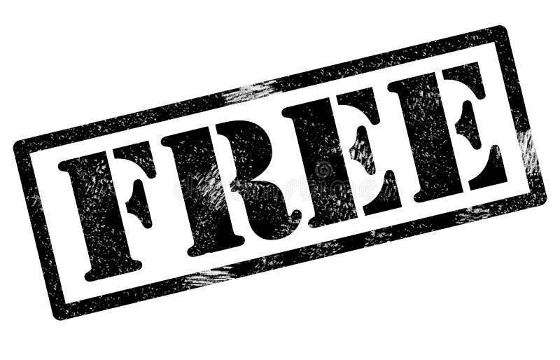 Free Rubber Stamp on White Background. Stock Illustration ...