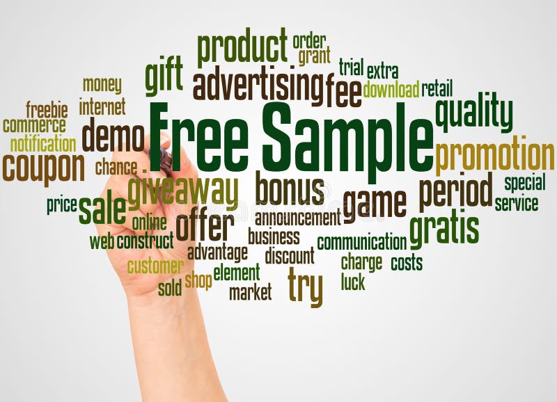 Freebie Word Cloud Hand Sphere Concept Stock Illustration ...