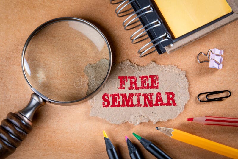 FREE SEMINAR. Coaching, Learning and Skills Concept Stock Photo - Image ...