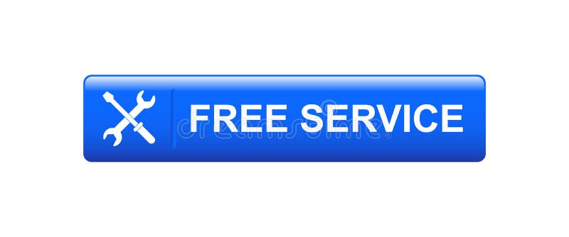 Free Service. Vector Banner, Pointer, Sticker, Label or Speech Bubble ...