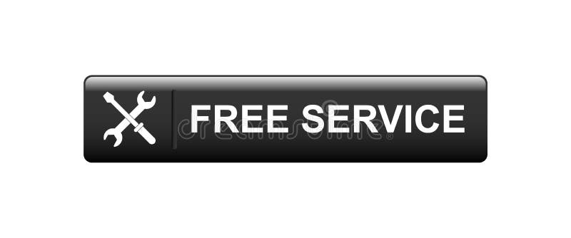 Free Service. Vector Banner, Pointer, Sticker, Label or Speech Bubble ...