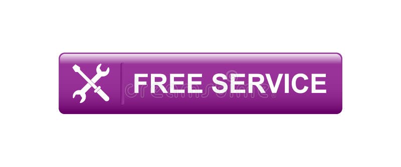 Free Service. Vector Banner, Pointer, Sticker, Label or Speech Bubble ...
