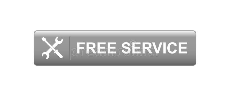 Free Service. Vector Banner, Pointer, Sticker, Label or Speech Bubble ...