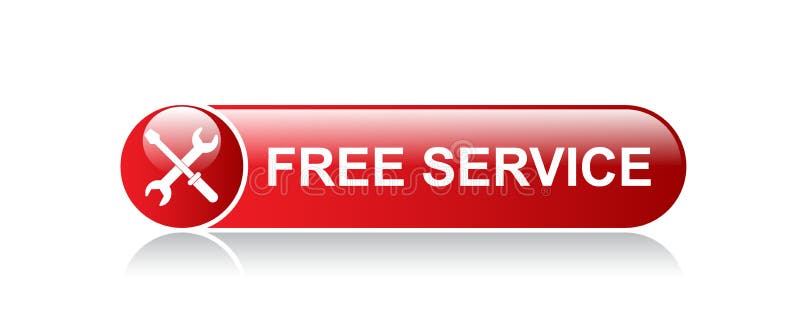 Free Service. Vector Banner, Pointer, Sticker, Label or Speech Bubble ...