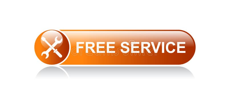 Free Service. Vector Banner, Pointer, Sticker, Label or Speech Bubble ...