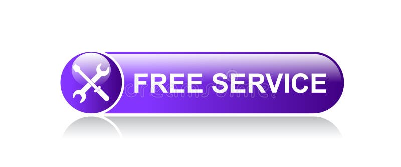 Free Service. Vector Banner, Pointer, Sticker, Label or Speech Bubble ...