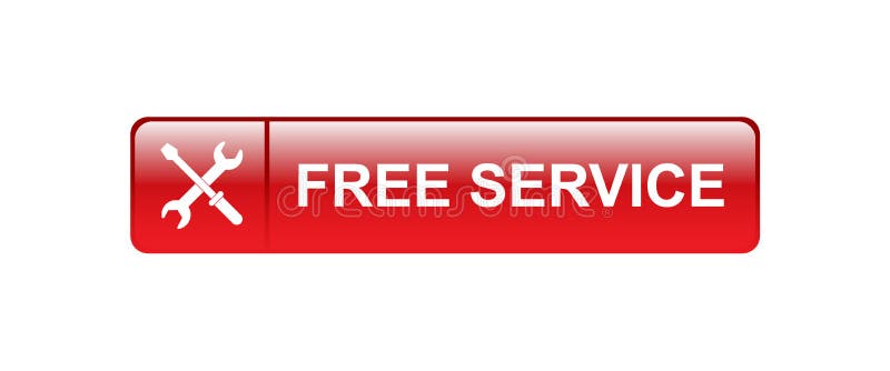 Free Service. Vector Banner, Pointer, Sticker, Label or Speech Bubble ...