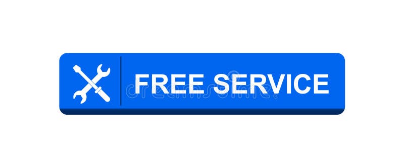 Free Service. Vector Banner, Pointer, Sticker, Label or Speech Bubble ...