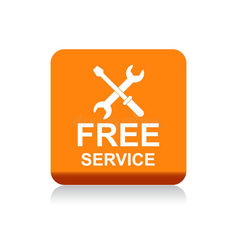 Free Service. Vector Banner, Pointer, Sticker, Label or Speech Bubble ...