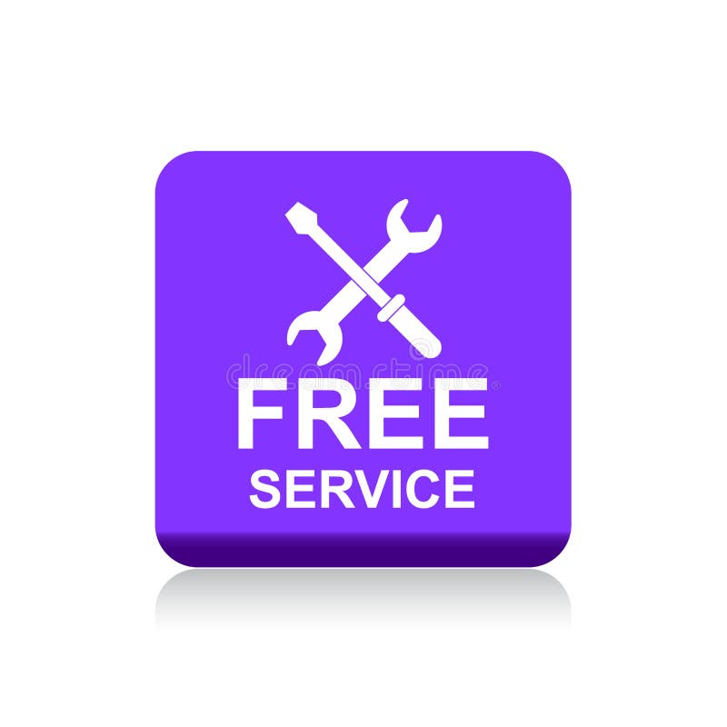 Free Service. Vector Banner, Pointer, Sticker, Label or Speech Bubble ...