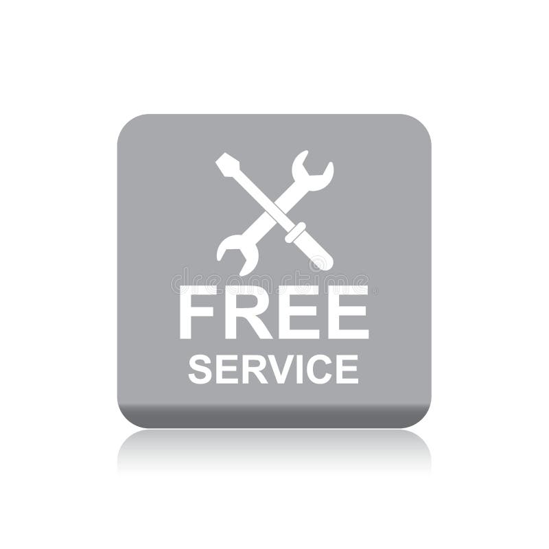 Free Service. Vector Banner, Pointer, Sticker, Label or Speech Bubble ...