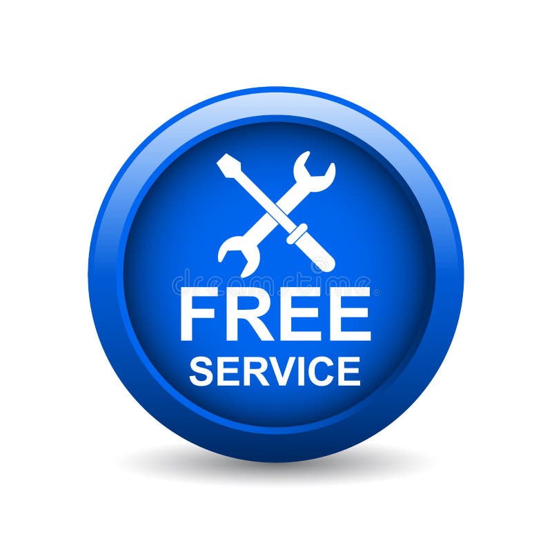 Free Service. Vector Banner, Pointer, Sticker, Label or Speech Bubble ...