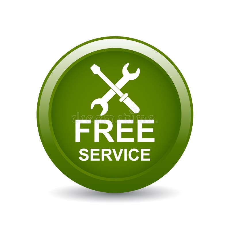 Free Service. Vector Banner, Pointer, Sticker, Label or Speech Bubble ...