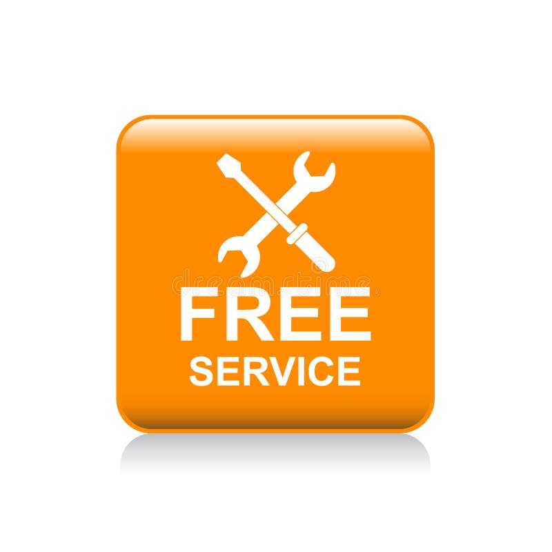 Free Service. Vector Banner, Pointer, Sticker, Label or Speech Bubble ...