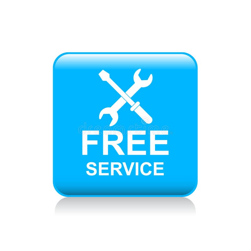 Free Service. Vector Banner, Pointer, Sticker, Label or Speech Bubble ...