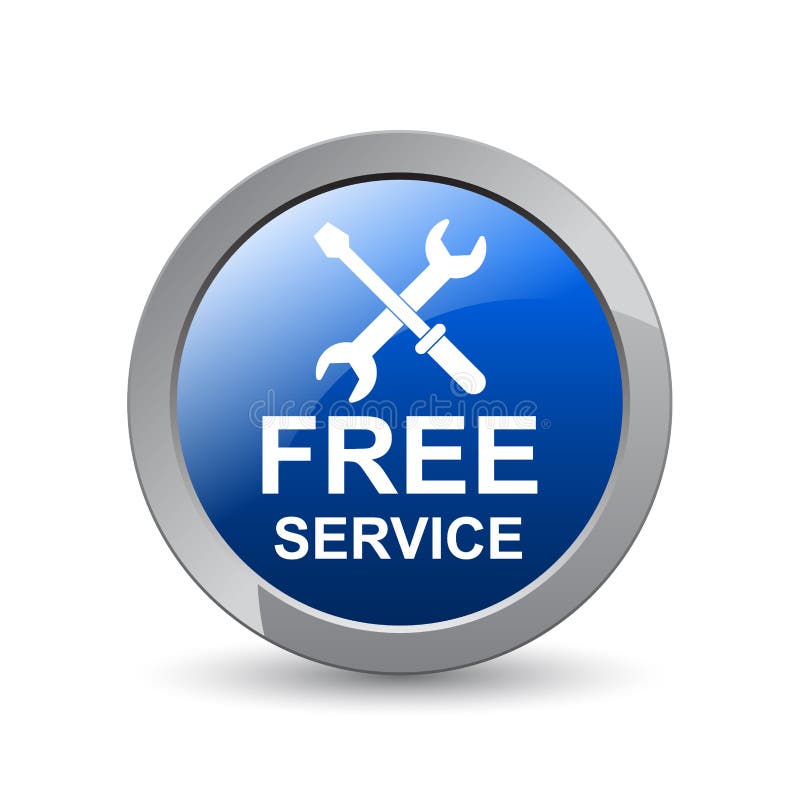 Free Service. Vector Banner, Pointer, Sticker, Label or Speech Bubble ...