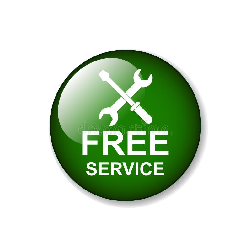 Free Service. Vector Banner, Pointer, Sticker, Label or Speech Bubble ...