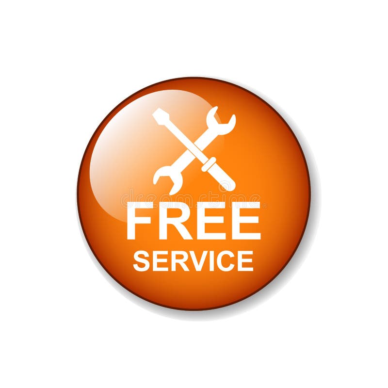 Free Service. Vector Banner, Pointer, Sticker, Label or Speech Bubble ...