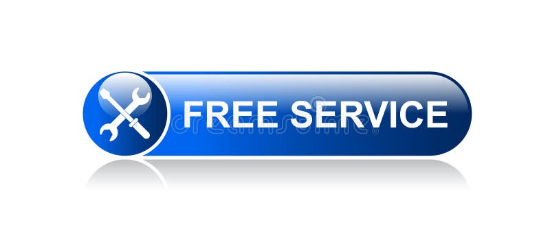 Free Service. Vector Banner, Pointer, Sticker, Label or Speech Bubble ...