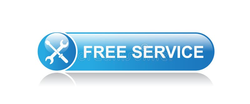 Free Service. Vector Banner, Pointer, Sticker, Label or Speech Bubble ...