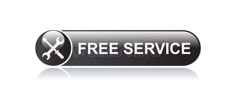 Free Service. Vector Banner, Pointer, Sticker, Label or Speech Bubble ...