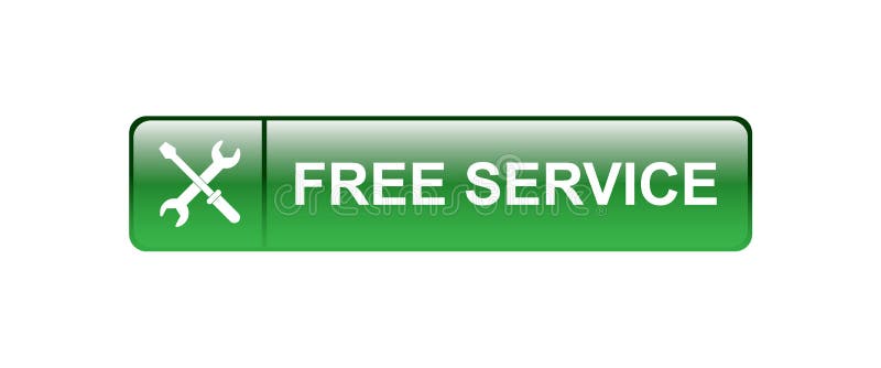 Free Service. Vector Banner, Pointer, Sticker, Label or Speech Bubble ...