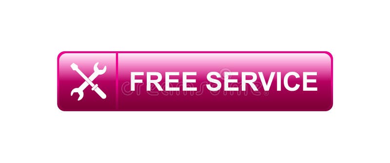 Free Service. Vector Banner, Pointer, Sticker, Label or Speech Bubble ...
