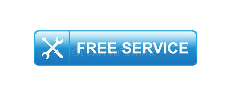 Free Service. Vector Banner, Pointer, Sticker, Label or Speech Bubble ...