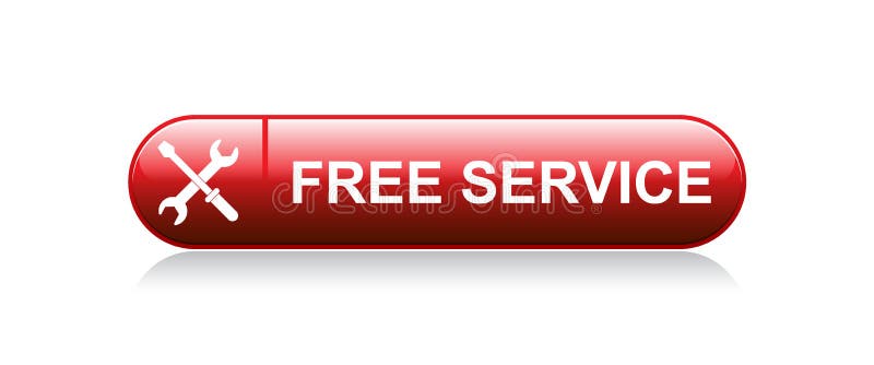 Free Service. Vector Banner, Pointer, Sticker, Label or Speech Bubble ...
