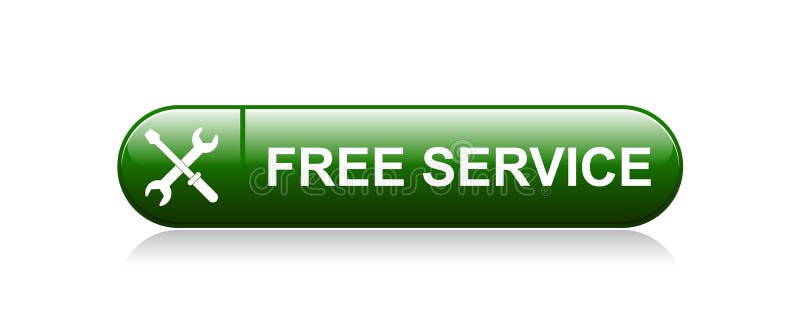 Free Service. Vector Banner, Pointer, Sticker, Label or Speech Bubble ...